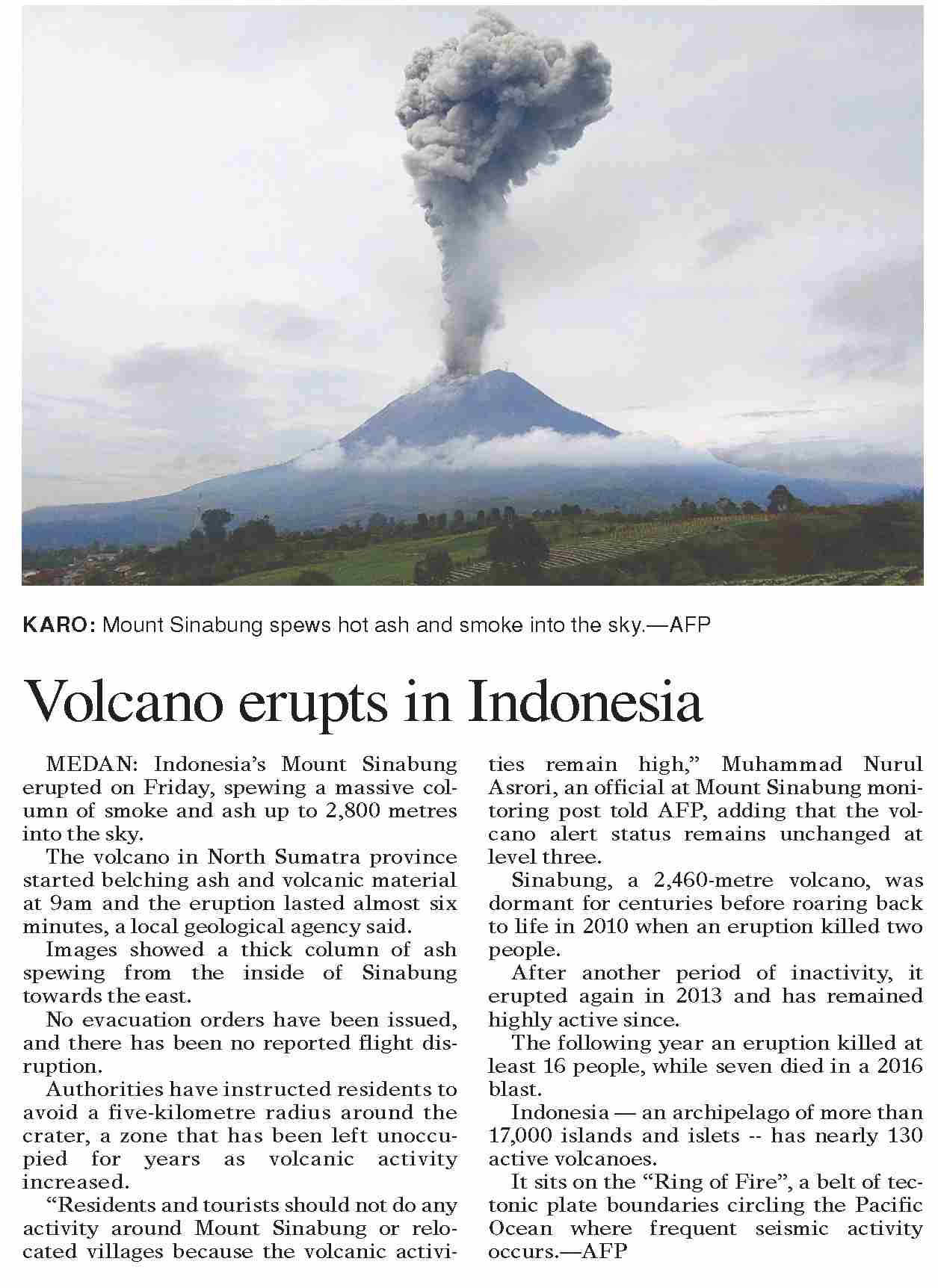 Dawn-ePaper | May 08, 2021 | Volcano erupts in Indonesia