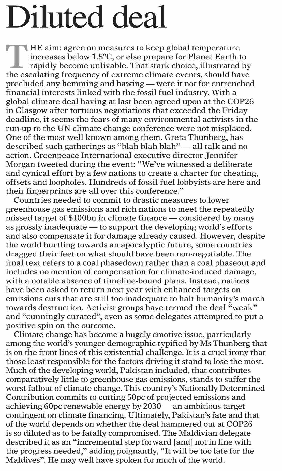 Dawn-ePaper | Nov 15, 2021 | Diluted deal