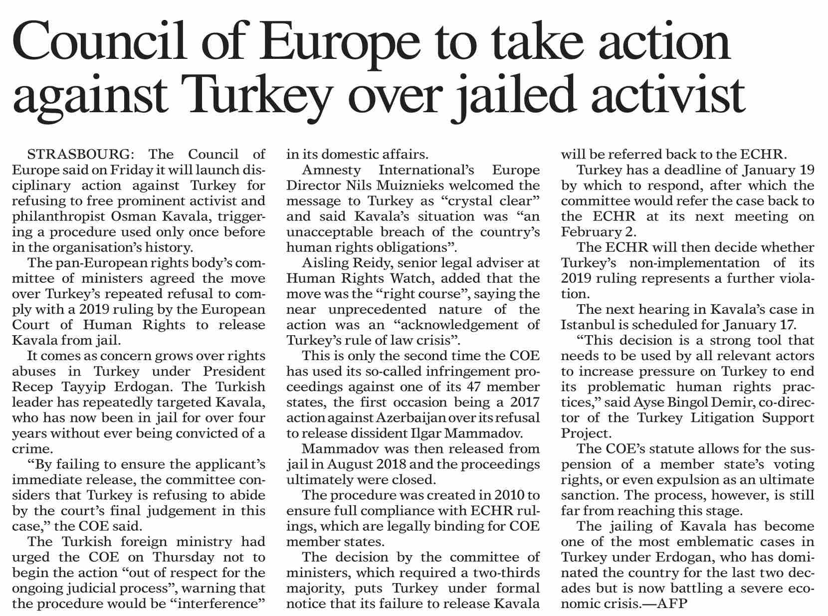 Dawn-ePaper | Dec 04, 2021 | Council of Europe to take action against ...