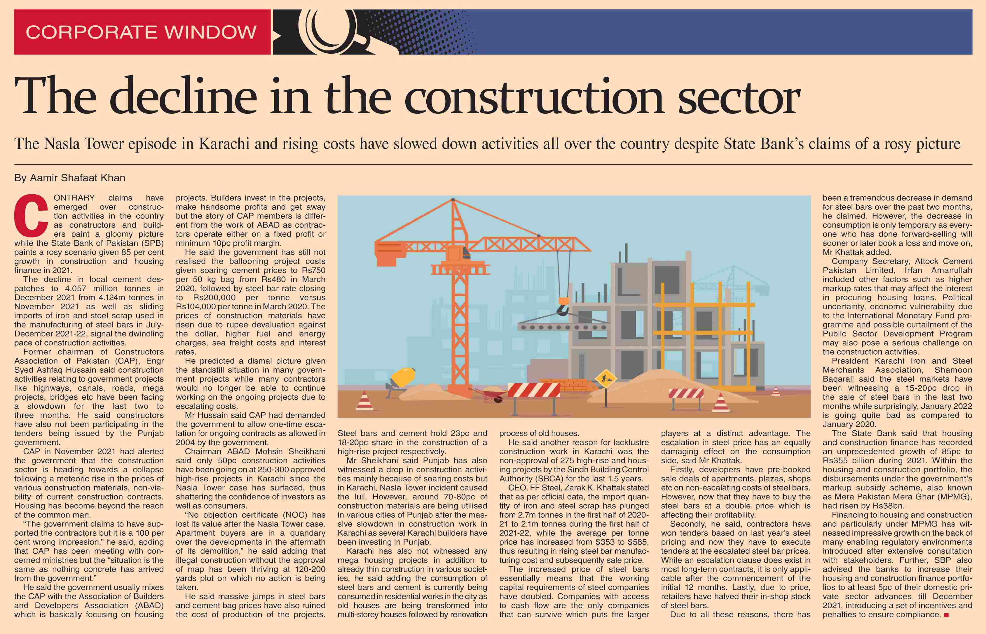 Dawn-ePaper | Jan 24, 2022 | The decline in the construction sector