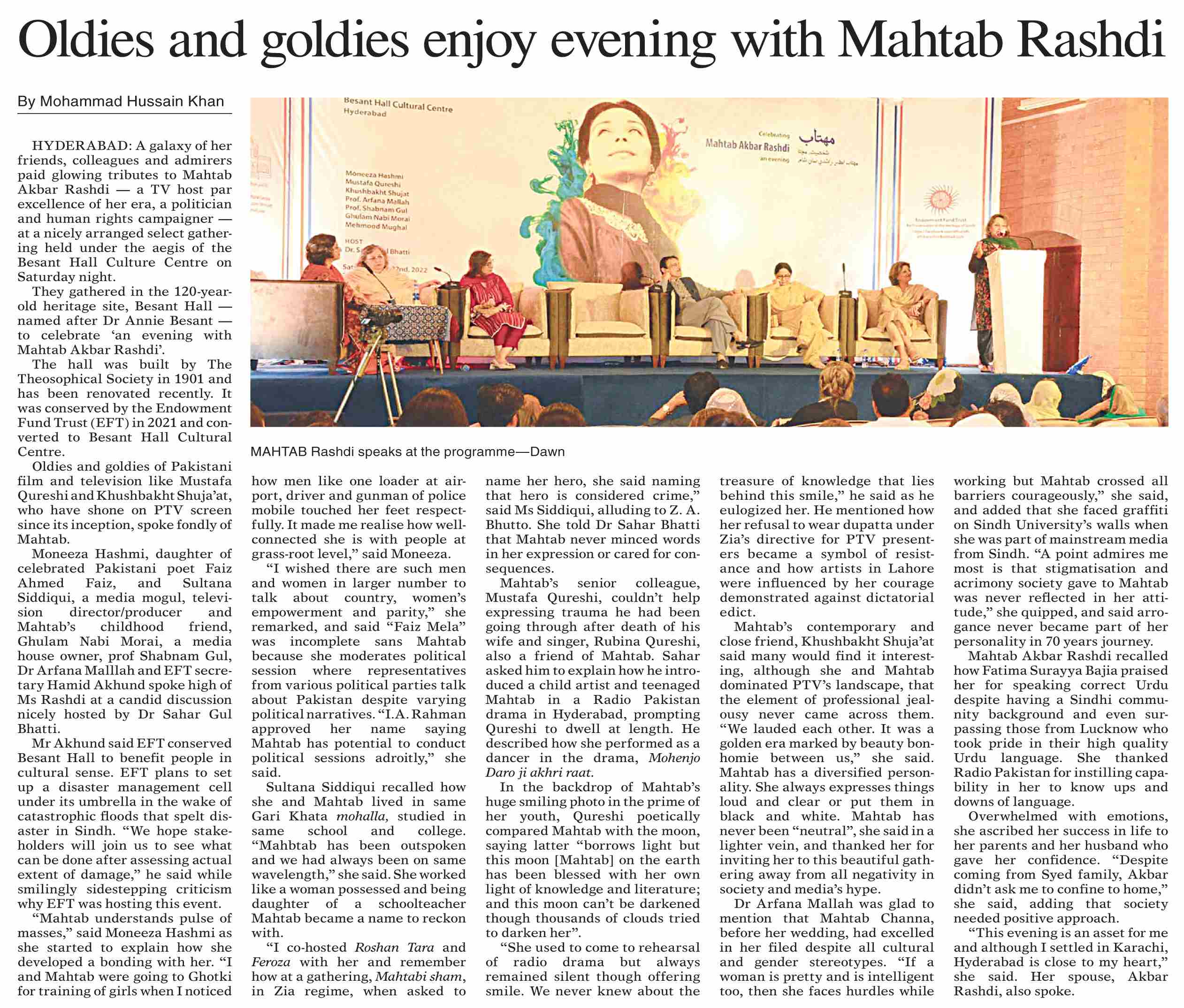 Dawn-ePaper | Oct 24, 2022 | Oldies and goldies enjoy evening with ...