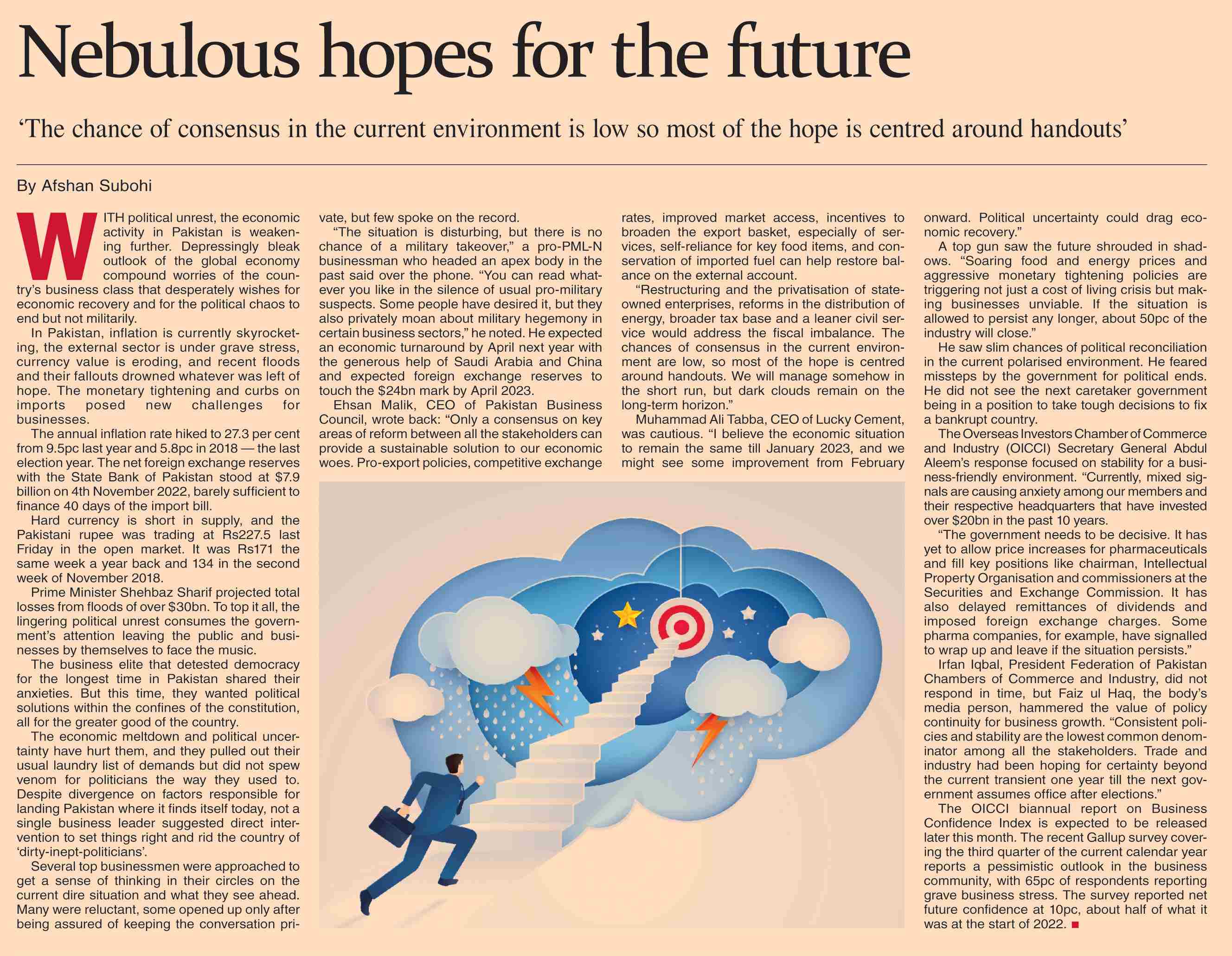 Dawn-ePaper | Nov 14, 2022 | Nebulous hopes for the future