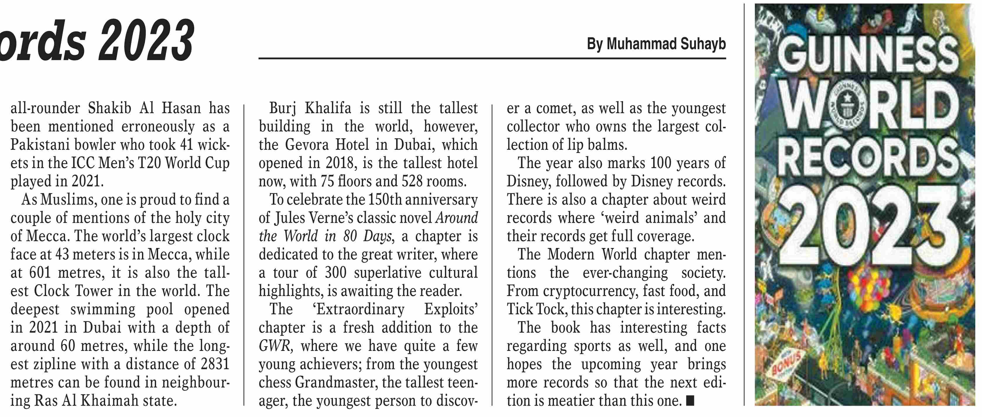Dawn-ePaper | Jan 07, 2023 | Guinness World Records 2023