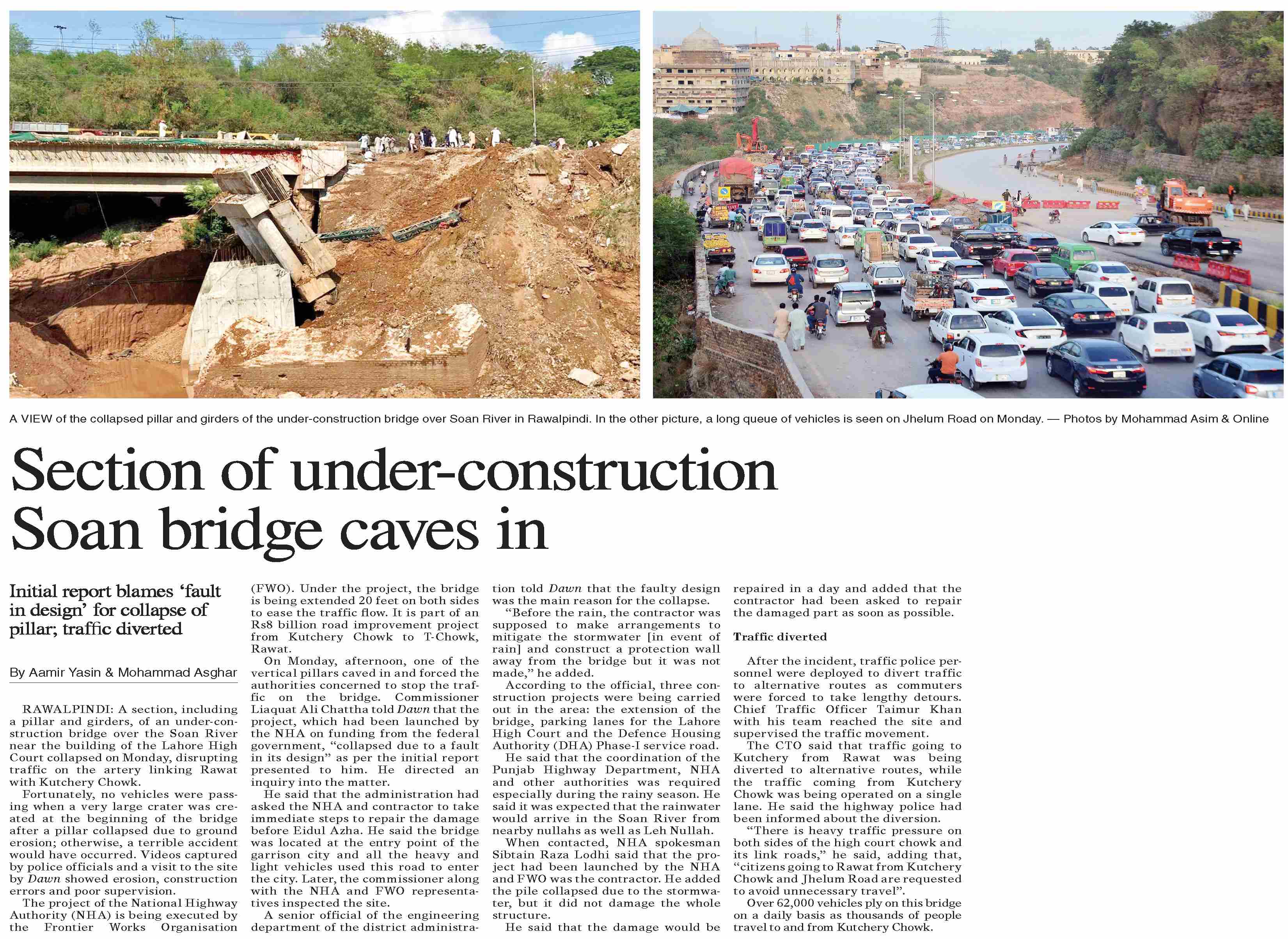 Dawn-ePaper | Jun 27, 2023 | Section of under-construction Soan bridge ...