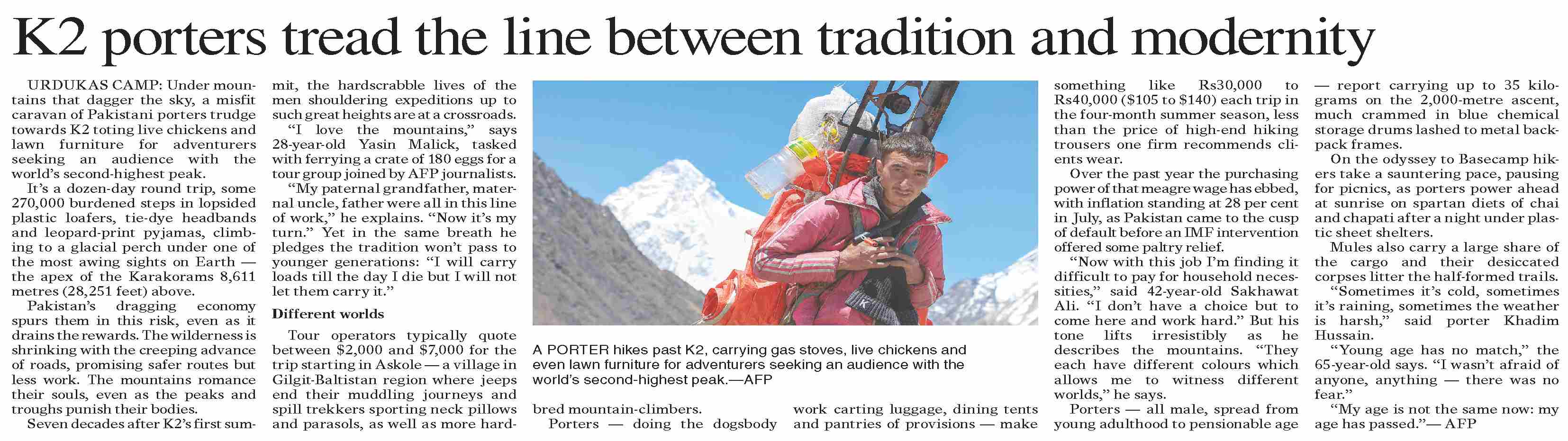 Dawn-ePaper | Aug 12, 2023 | K2 porters tread the line between ...