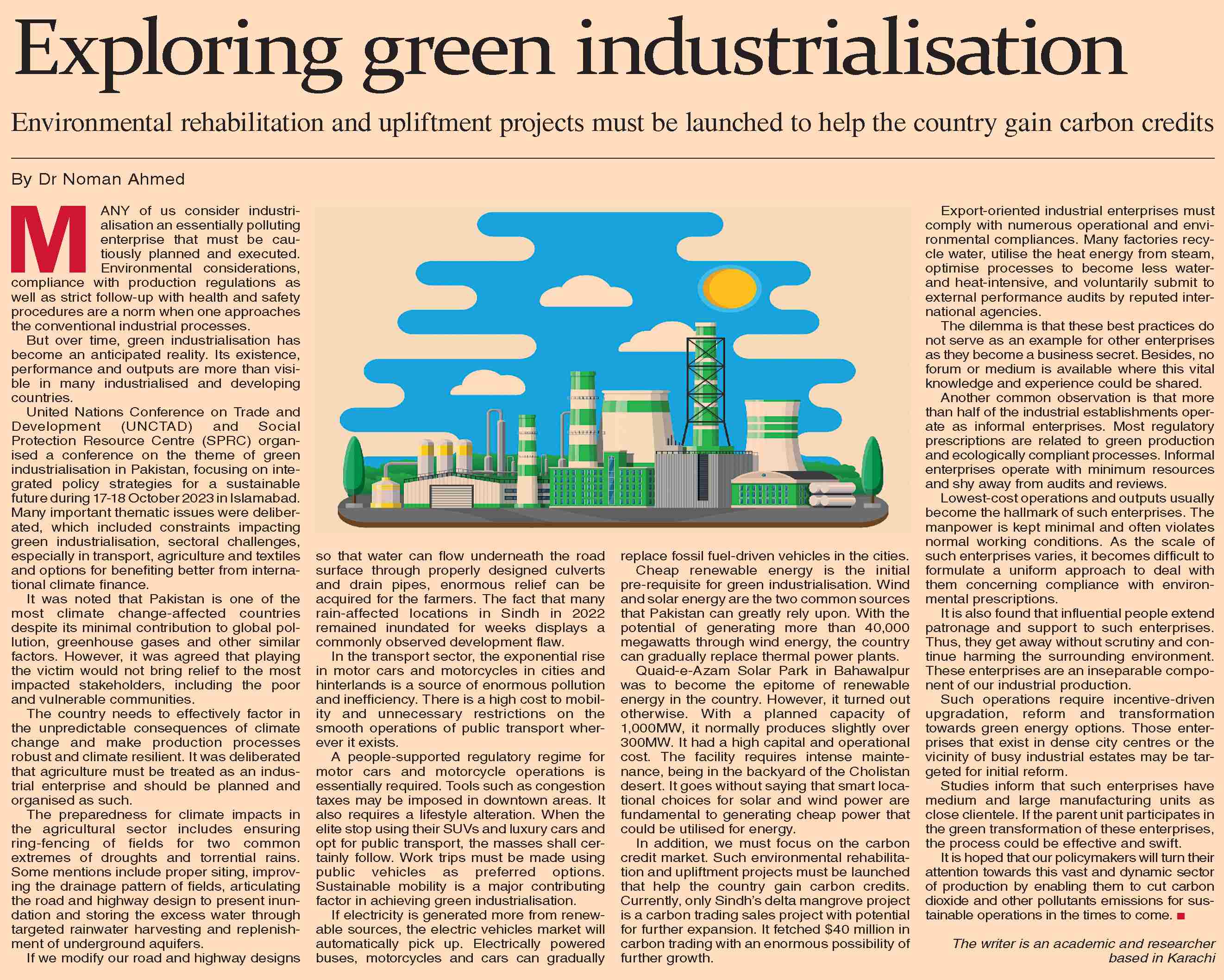 Dawn-ePaper | Oct 23, 2023 | Exploring green industrialisation Dawn-ePaper | Oct 23, 2023 | Exploring green industrialisation