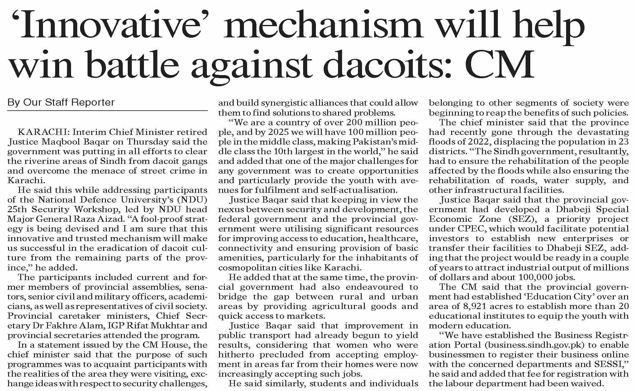 Dawn-ePaper | Nov 03, 2023 | `Innovative` mechanism will help win ...