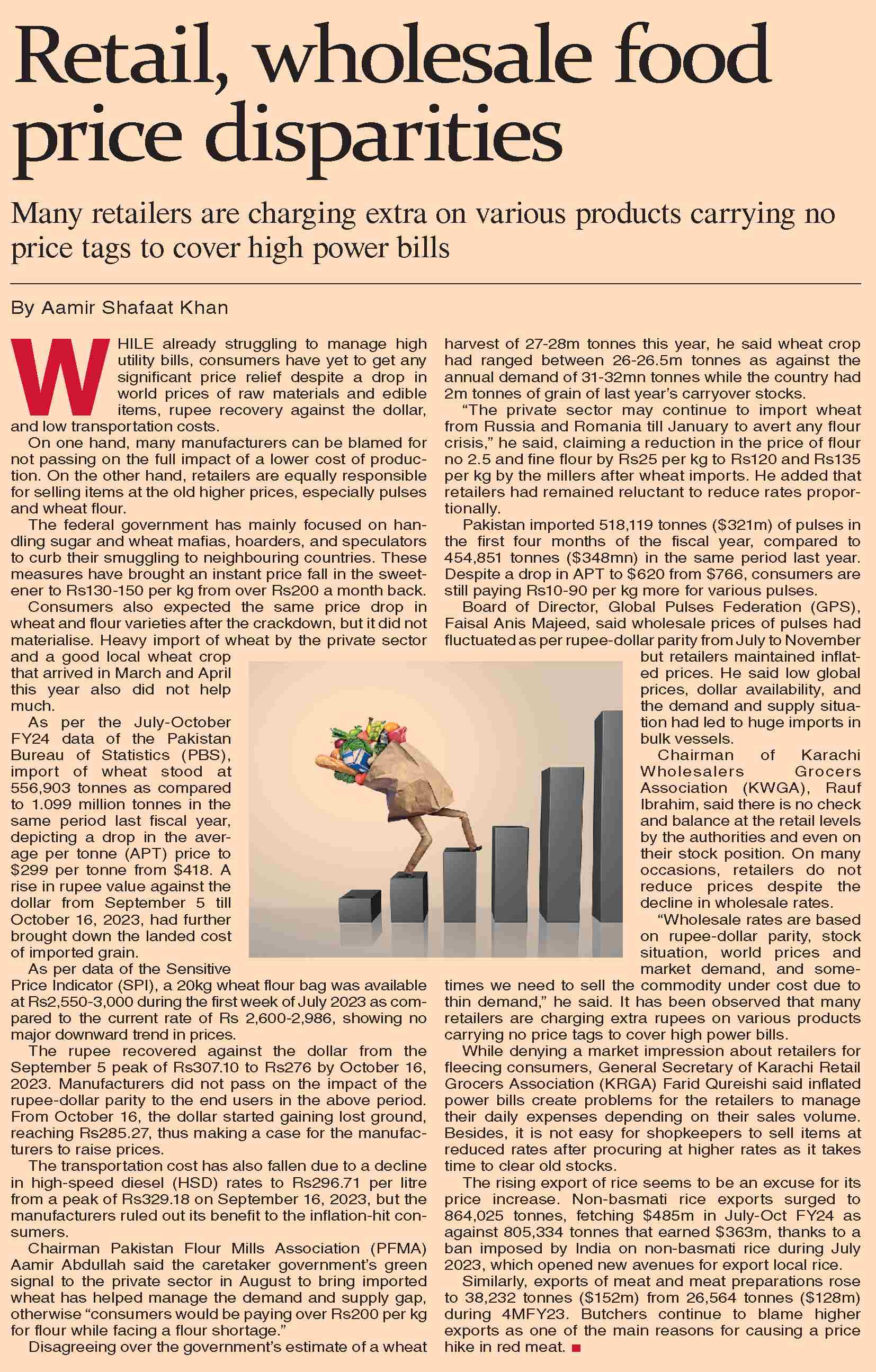 Dawn-ePaper | Nov 27, 2023 | Retail, wholesale food price disparities