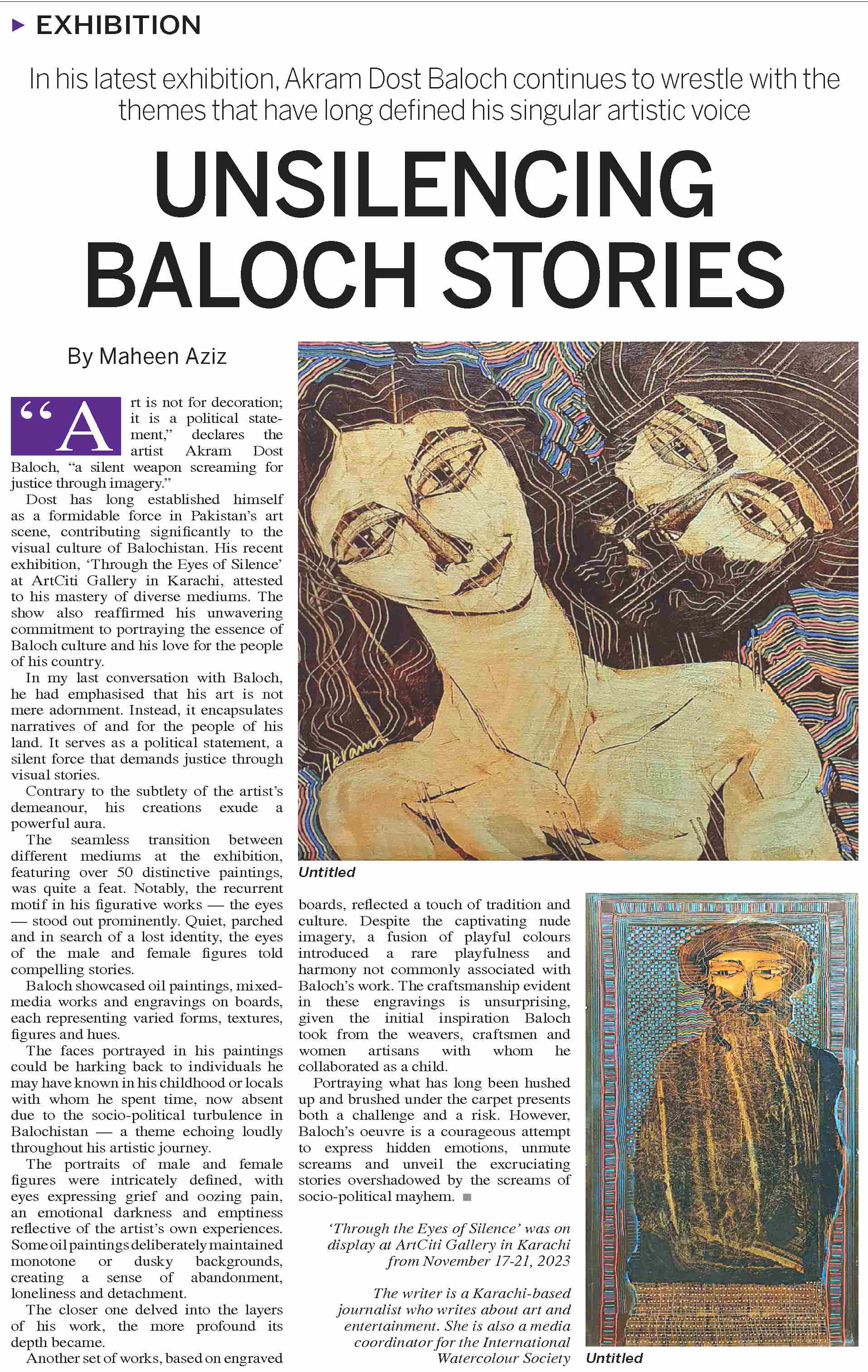 Dawn-ePaper | Dec 10, 2023 | UNSILENCING BALOCH STORIES