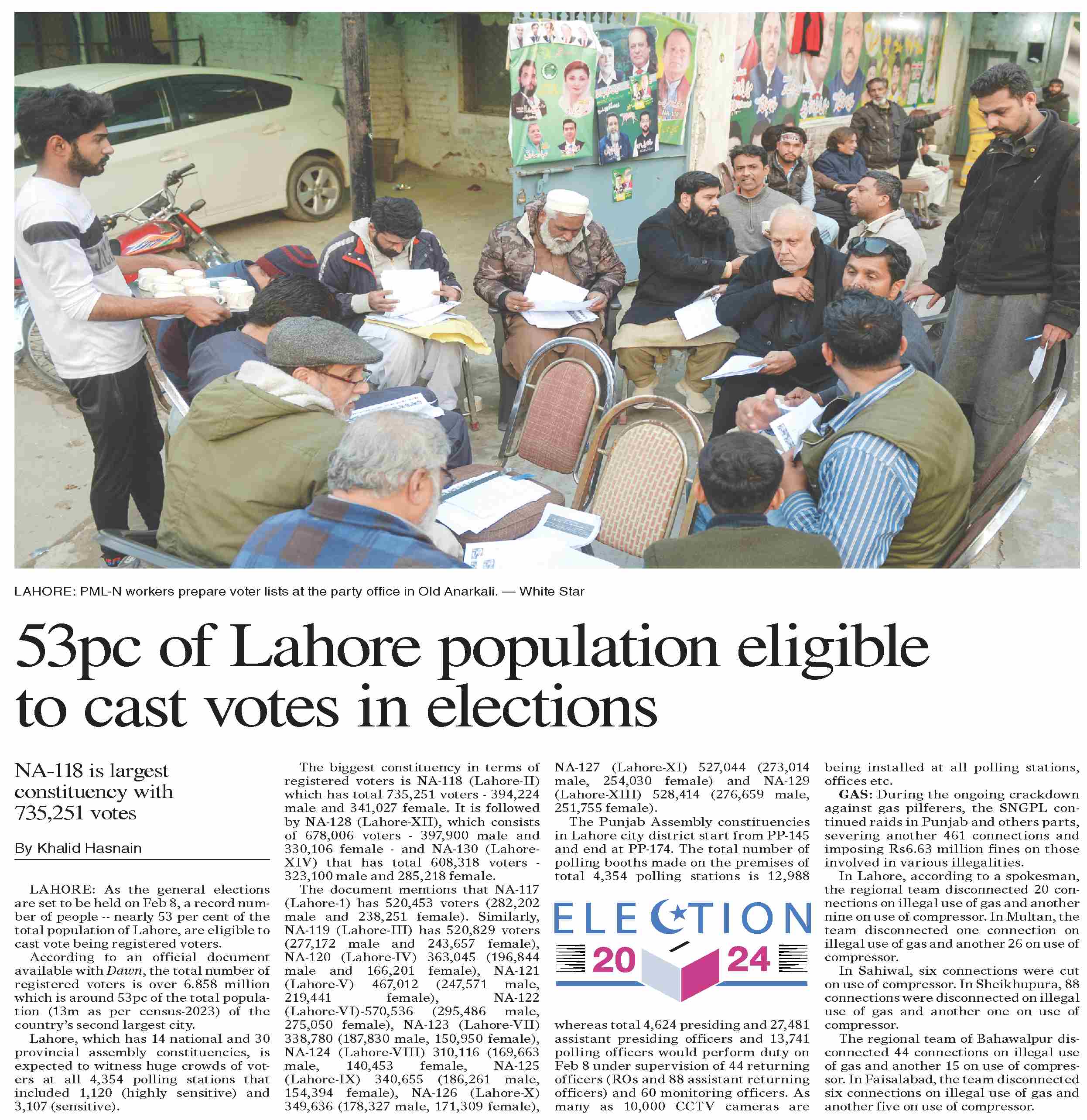 Dawn-ePaper | Feb 06, 2024 | 53pc of Lahore population eligible to cast ...