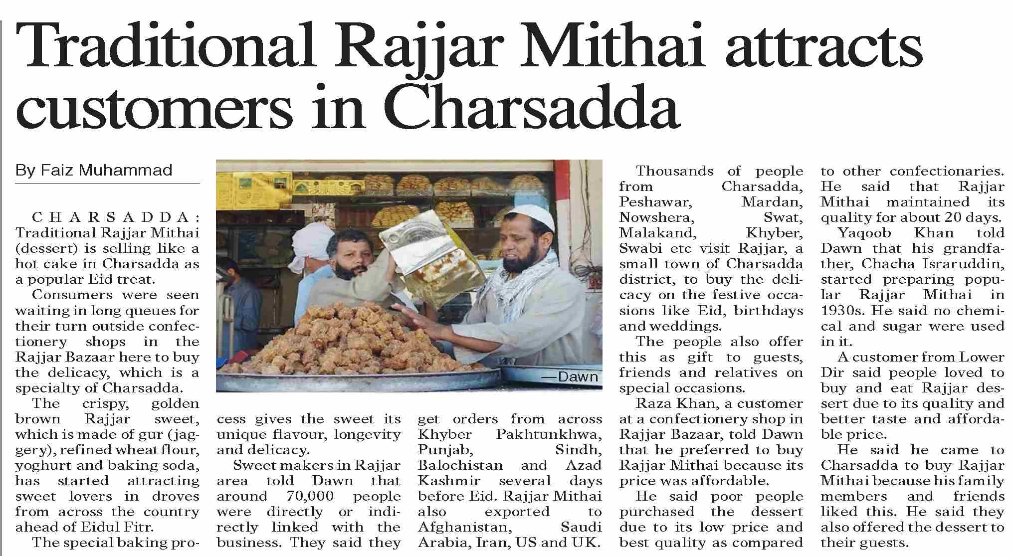 Dawn-ePaper | Apr 10, 2024 | Traditional Rajjar Mithai attracts ...