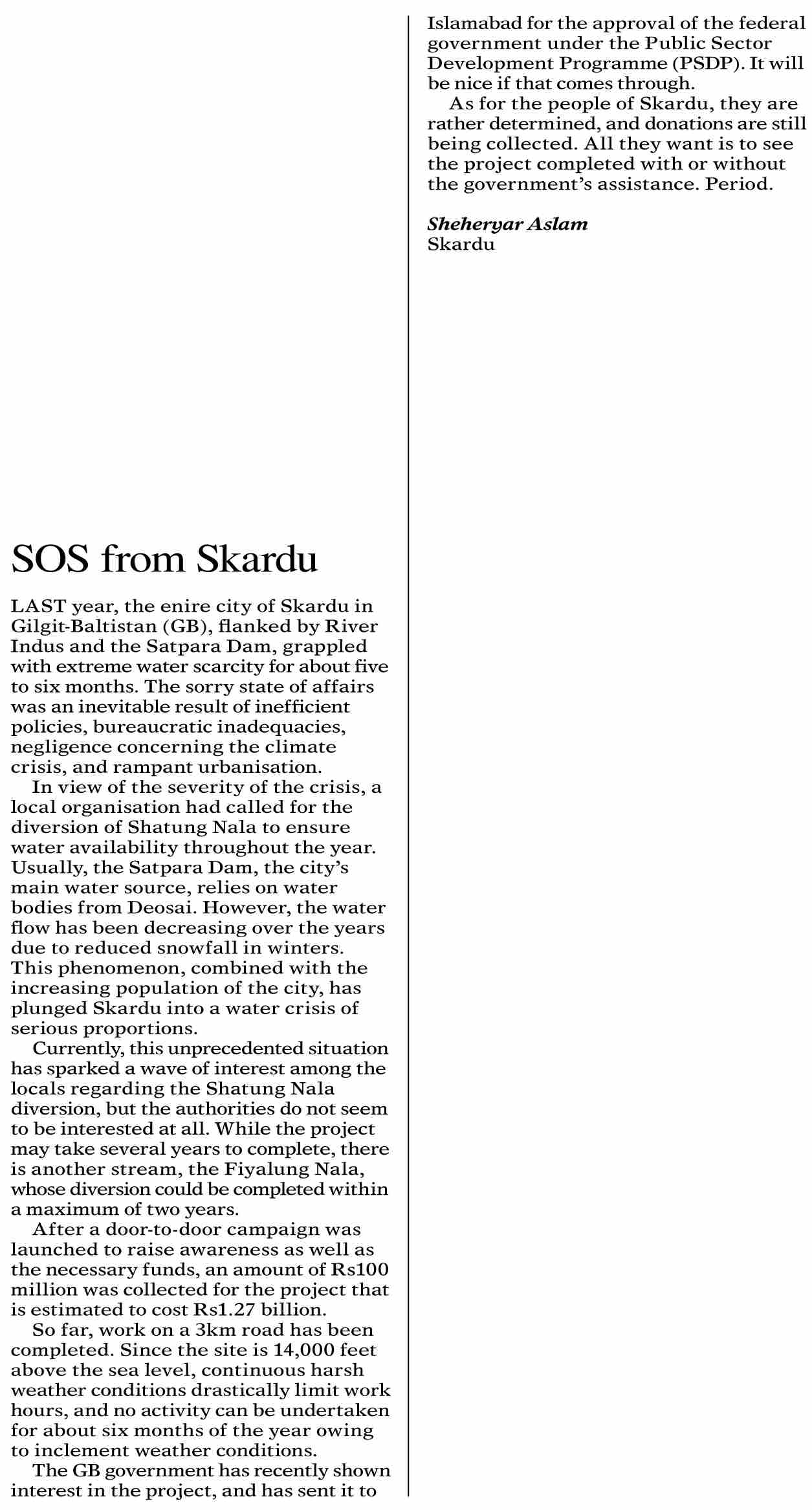 Dawn ePaper May 08 2024 SOS From Skardu