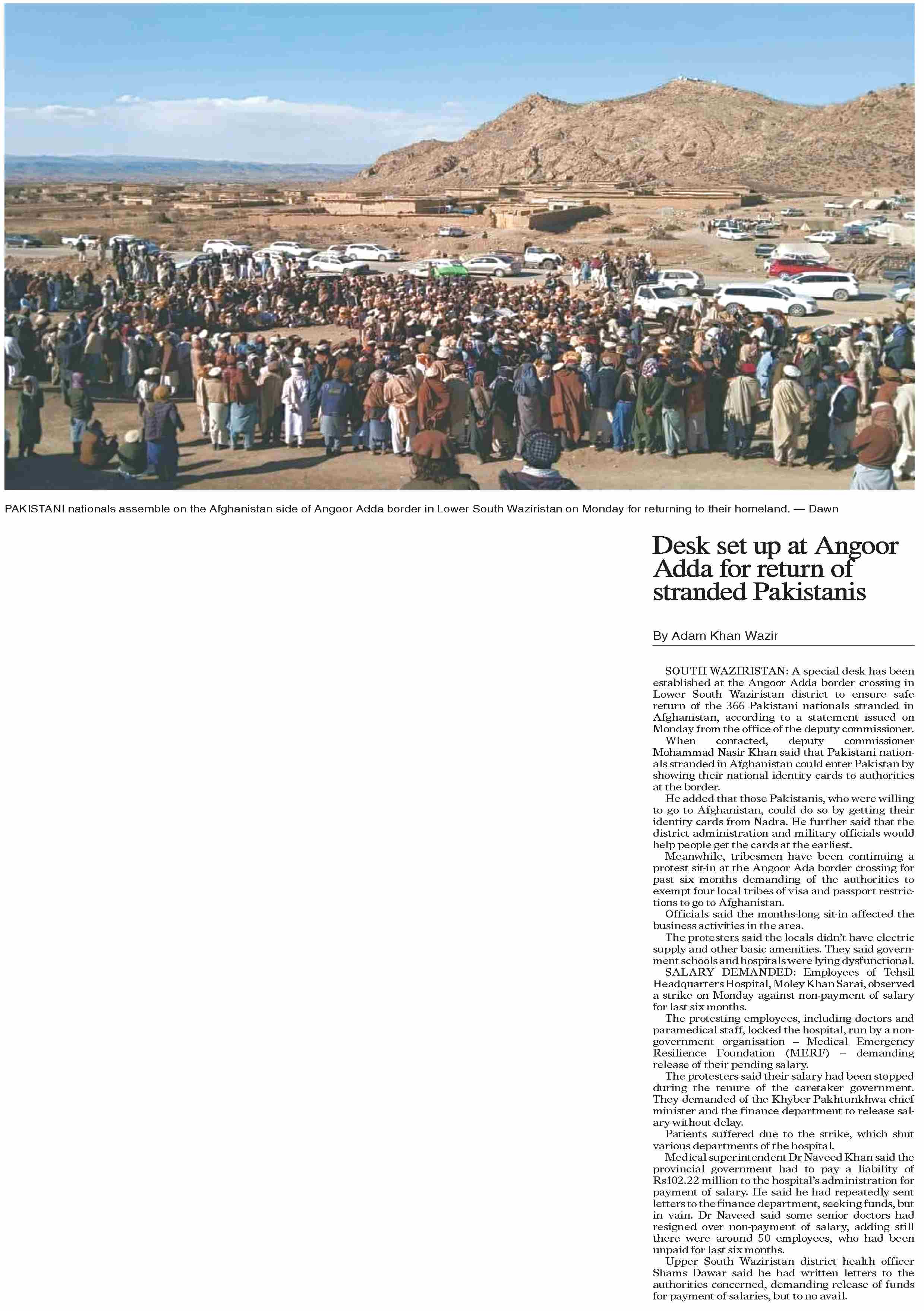 Dawn-ePaper | May 21, 2024 | Desk set up at Angoor Adda for return of ...