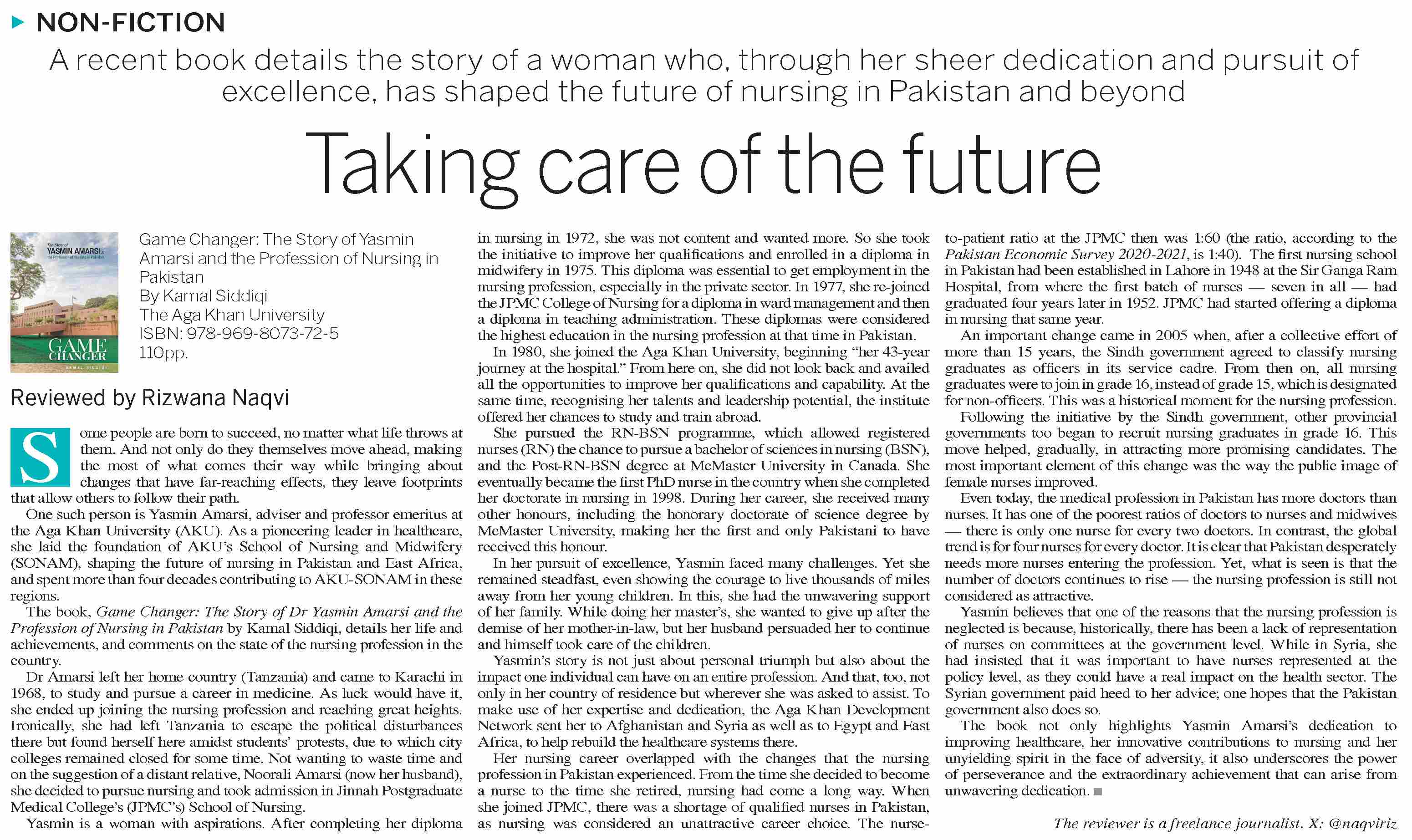 Dawn-ePaper | Mar 23, 2025 | Taking care of the future