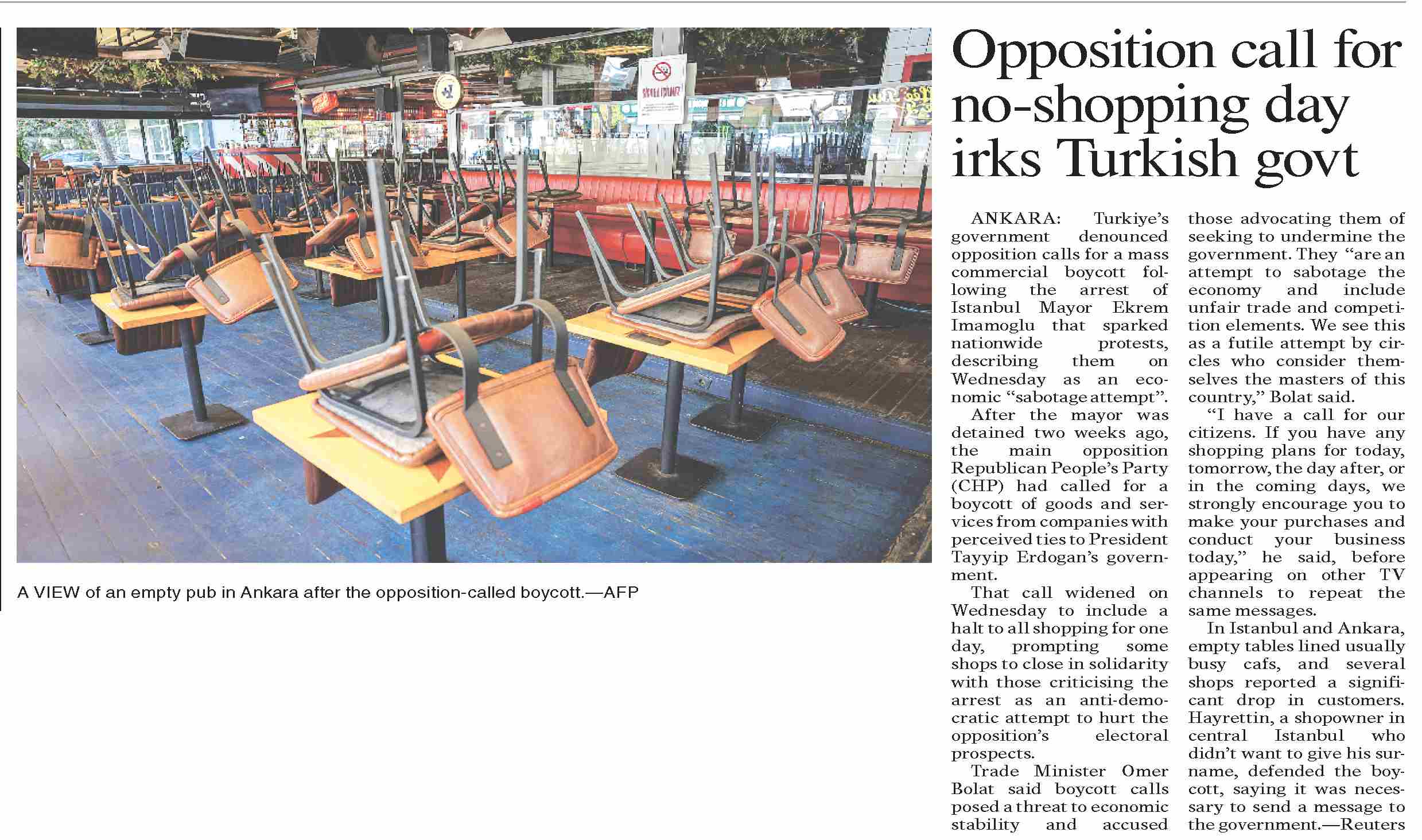 Dawn-ePaper | Apr 03, 2025 | Opposition call for no-shopping day irks ...