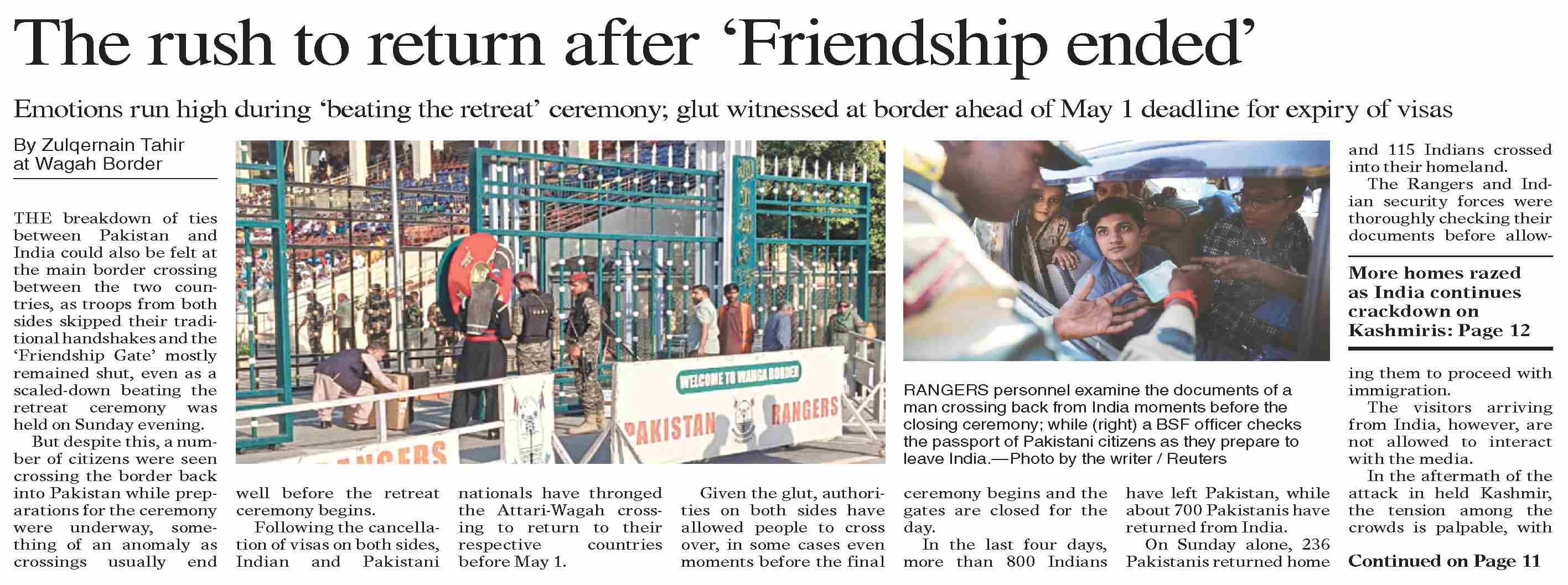 Dawn-ePaper | Apr 28, 2025 | The rush to return after `Friendship ended`