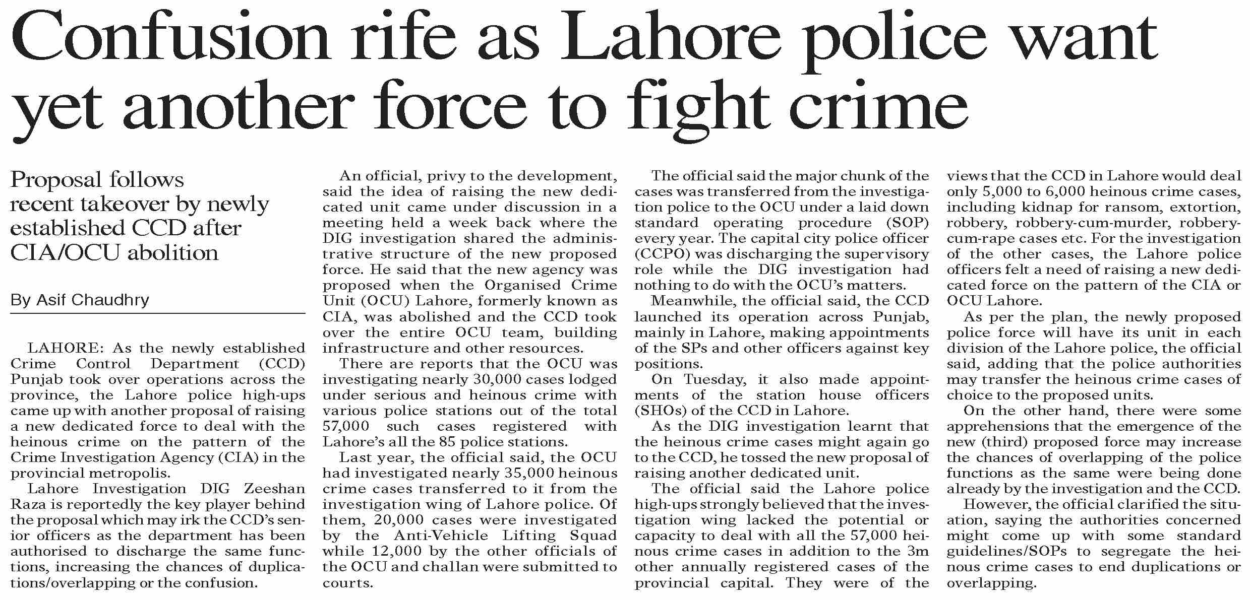Dawn-ePaper | May 14, 2025 | Confusion rife as Lahore police want yet ...