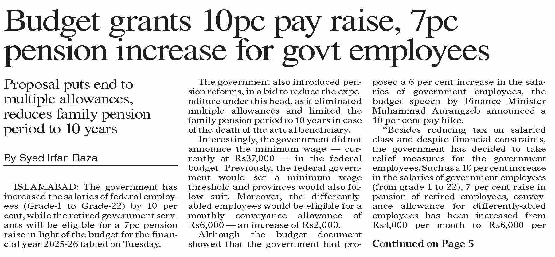 Dawn ePaper Jun 11 2025 Budget Grants 10pc Pay Raise 7pc Pension dawn-epaper-jun-11-2025-budget-grants-10pc-pay-raise-7pc-pension