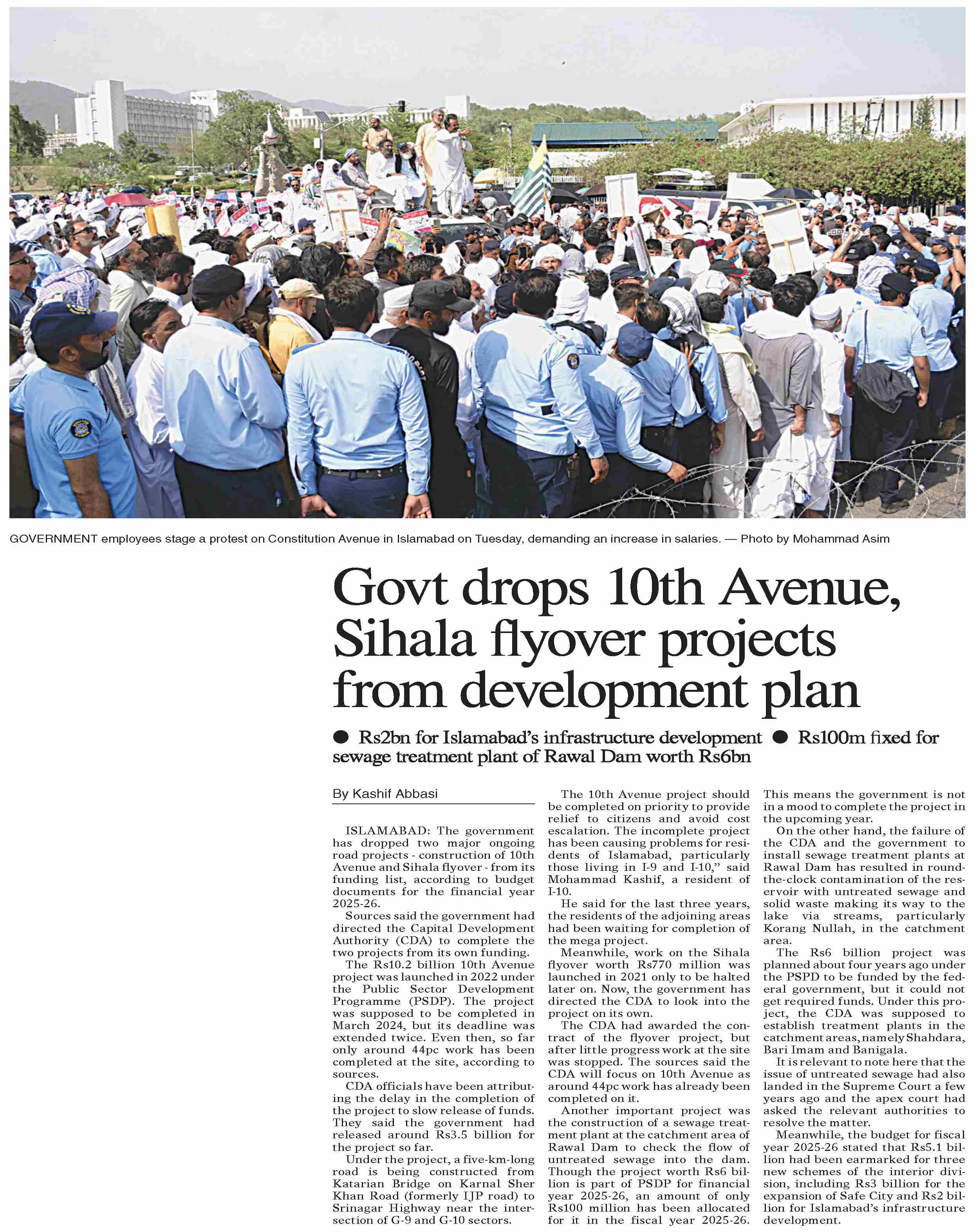 Dawn-ePaper | Jun 11, 2025 | Govt drops 10th Avenue, Sihala flyover ...
