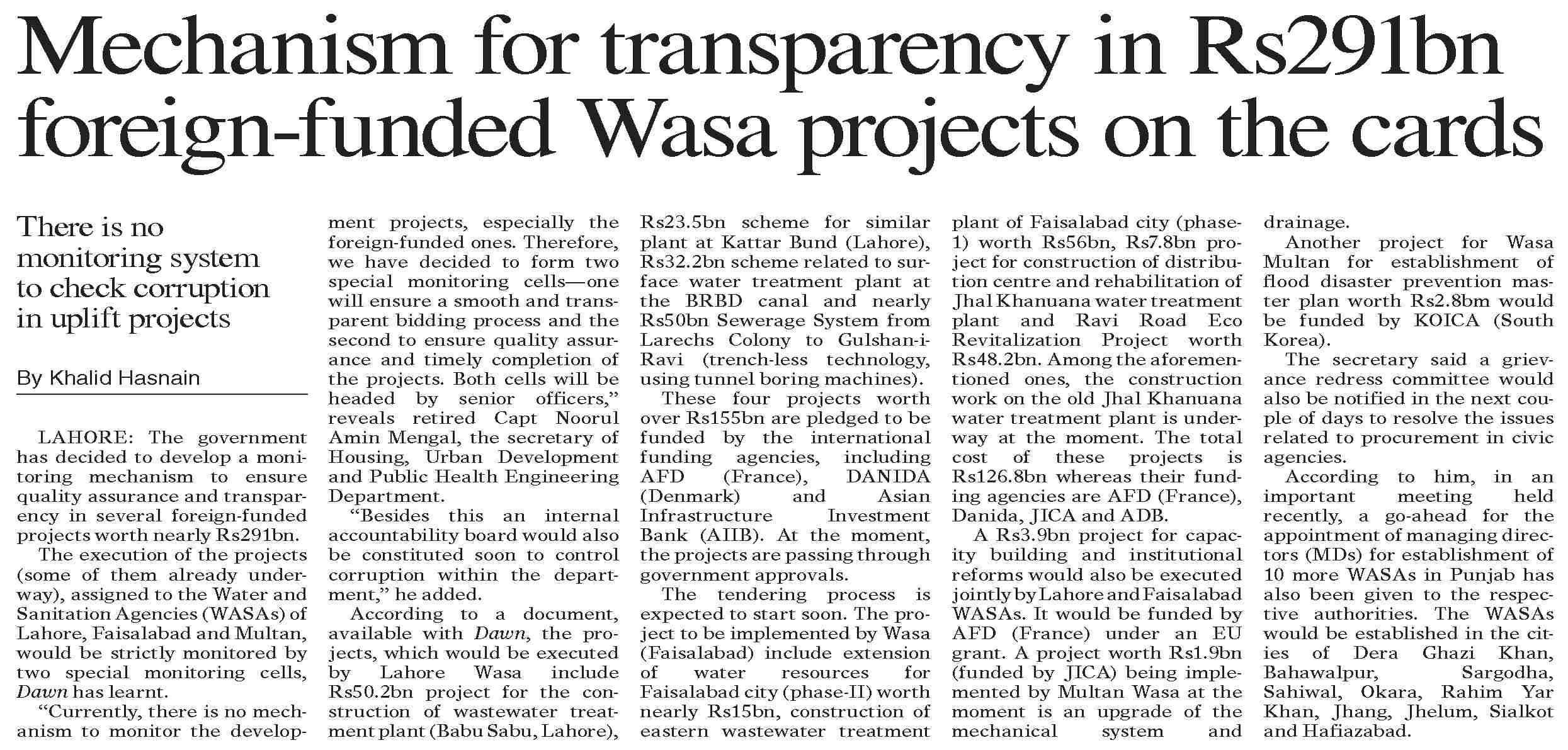 Dawn-ePaper | Jun 15, 2025 | Mechanism for transparency in Rs291bn ...