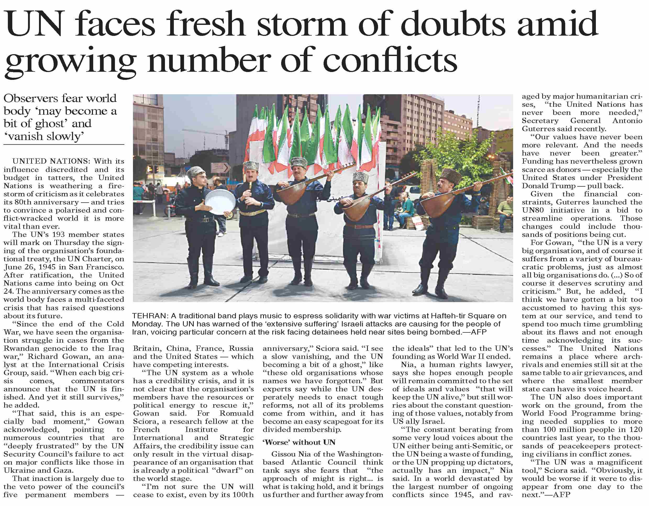 Dawn-ePaper | Jun 24, 2025 | UN faces fresh storm of doubts amid ...