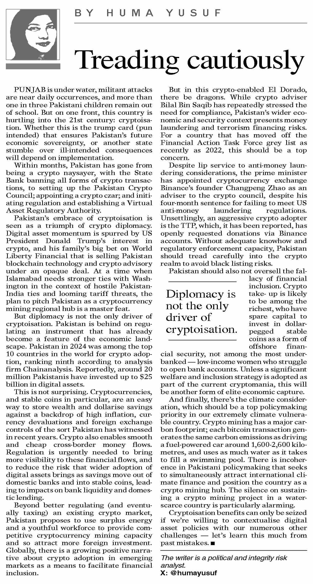 Dawn-ePaper | Jul 21, 2025 | Treading cautiously
