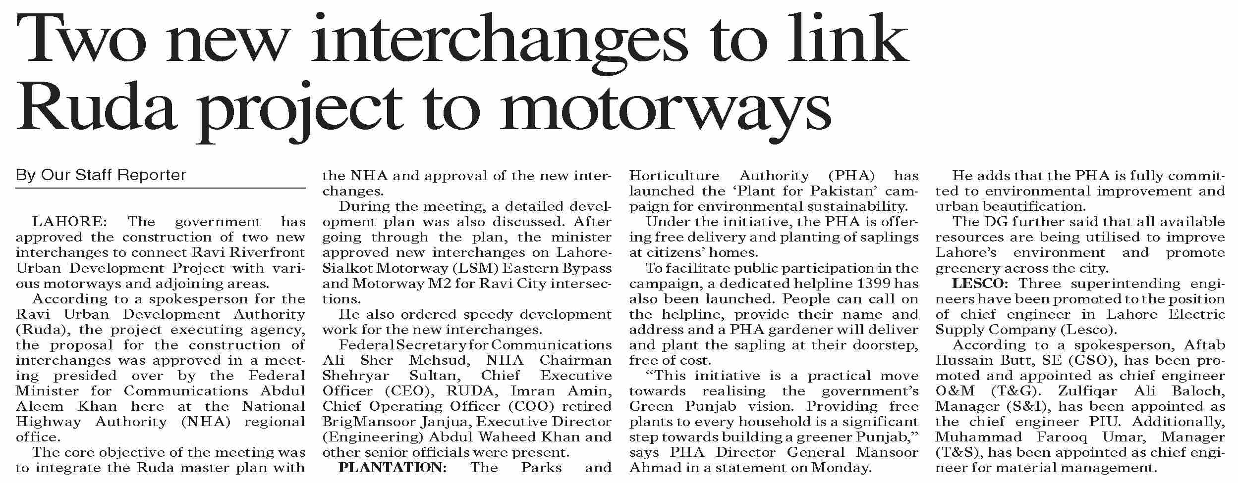 Dawn-ePaper | Jul 22, 2025 | Two new interchanges to link Ruda project ...