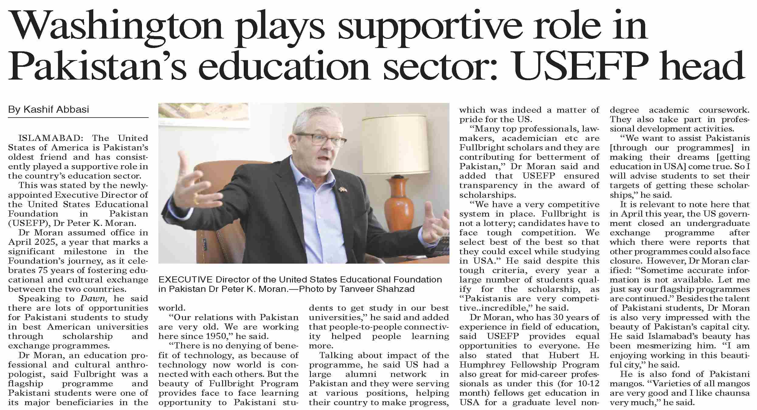 Dawn-ePaper | Aug 26, 2025 | Washington plays supportive role in ...