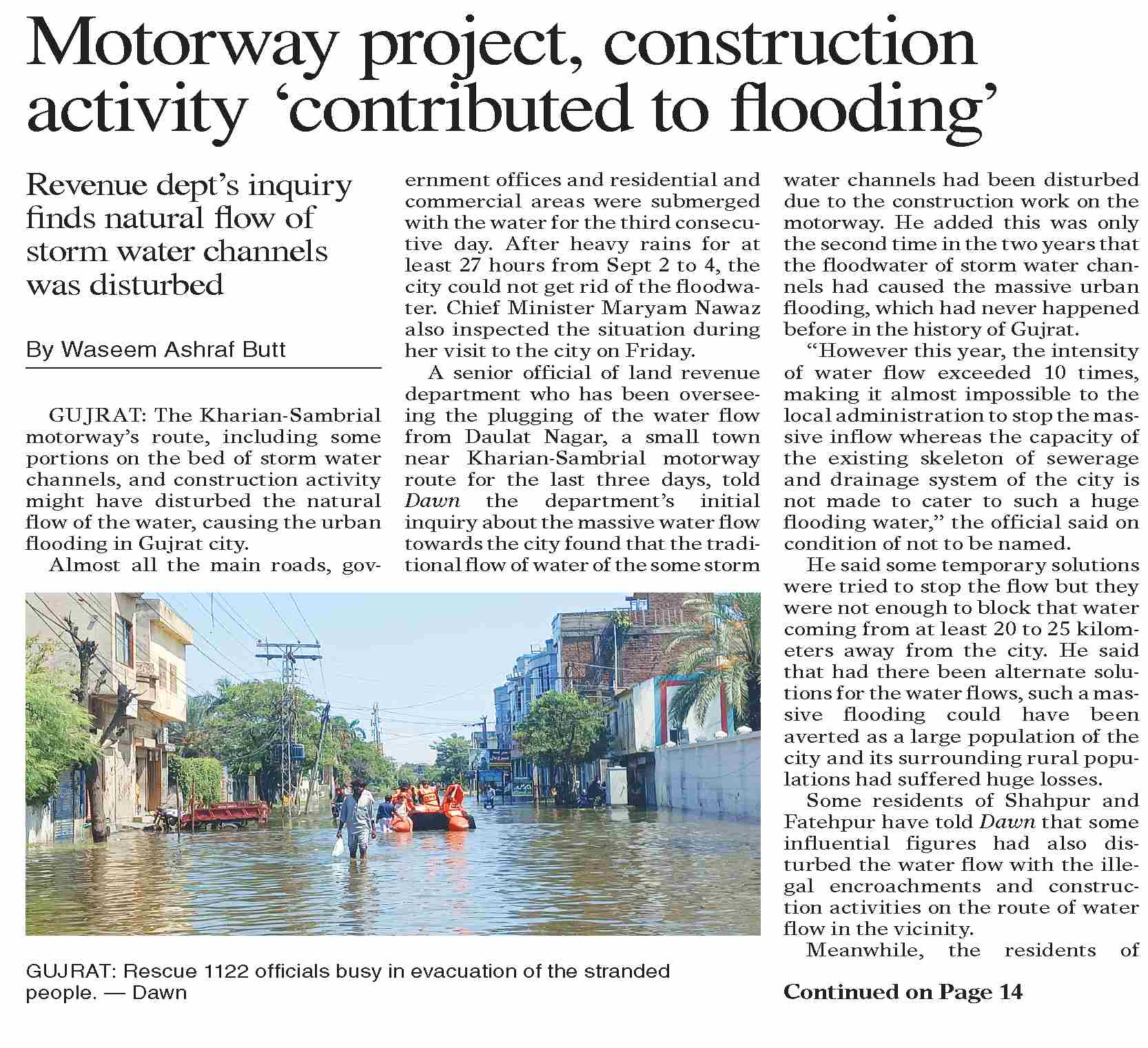Dawn-ePaper | Sep 06, 2025 | Motorway project, construction activity ...