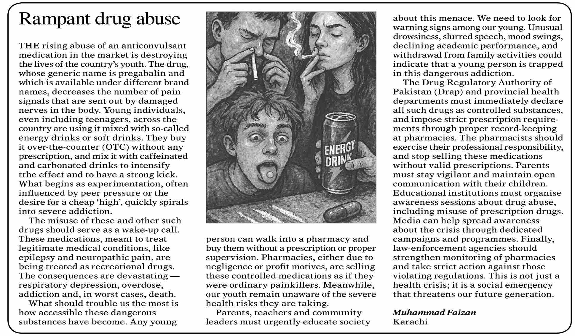 Dawn-ePaper | Nov 23, 2025 | Rampant drug abuse