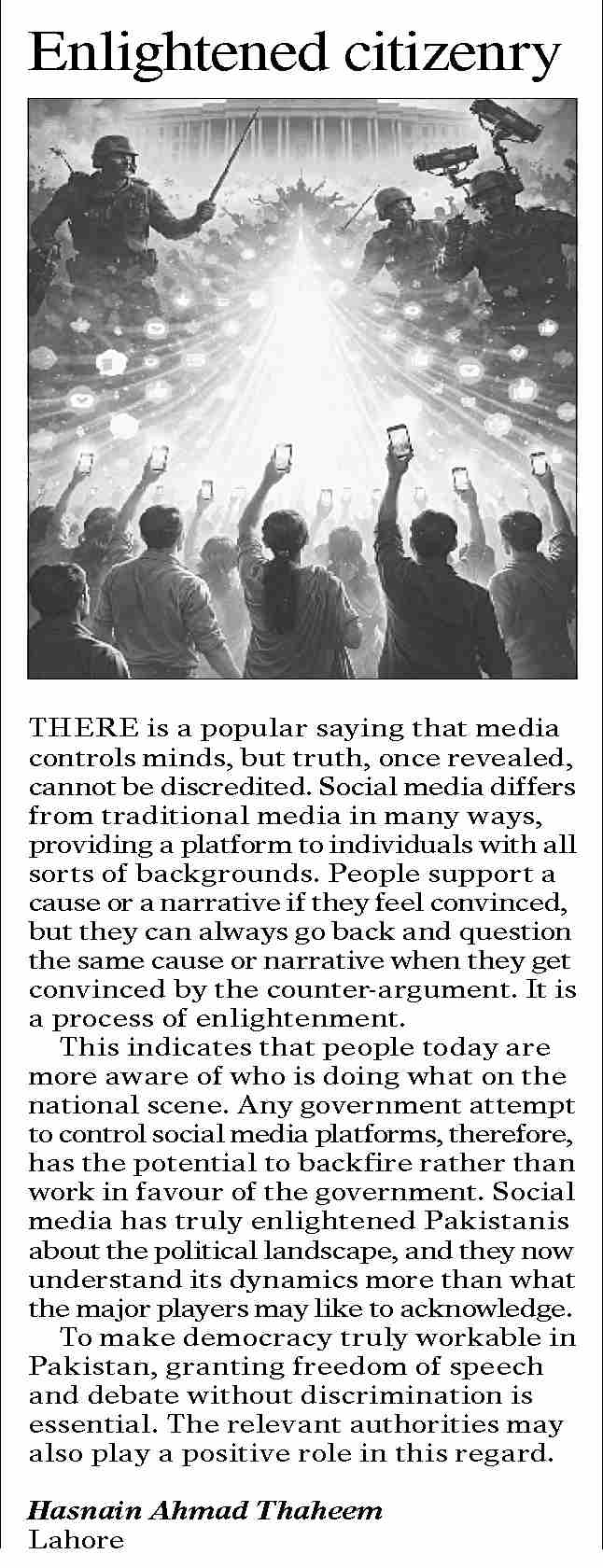 Dawn-ePaper | Jan 01, 2026 | Enlightened citizenry