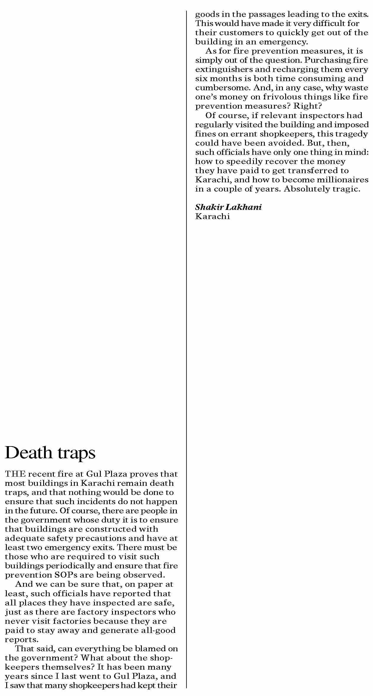 Dawn-ePaper | Jan 23, 2026 | Death traps
