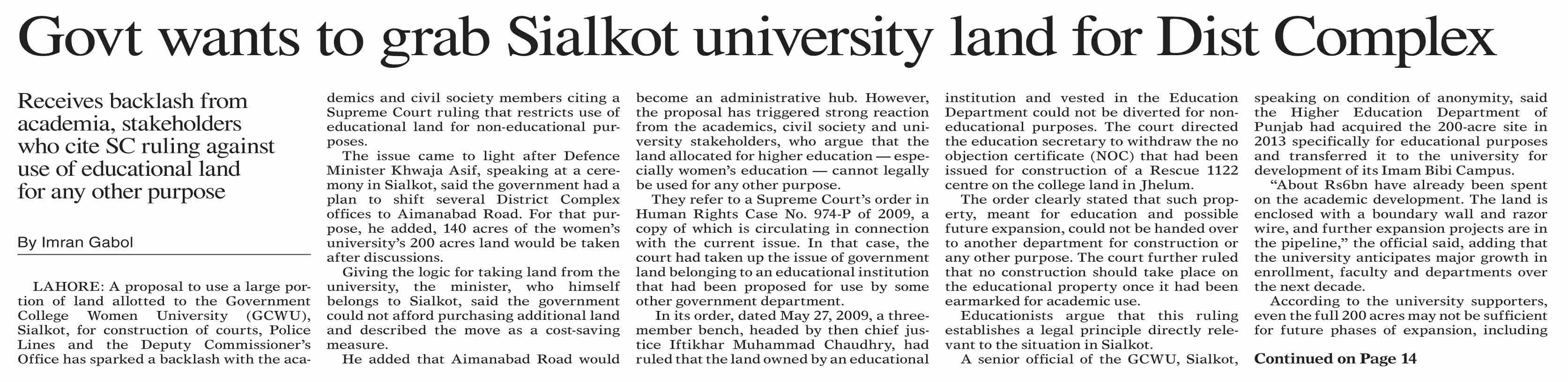 Dawn-ePaper | Jan 28, 2026 | Govt wants to grab Sialkot...
