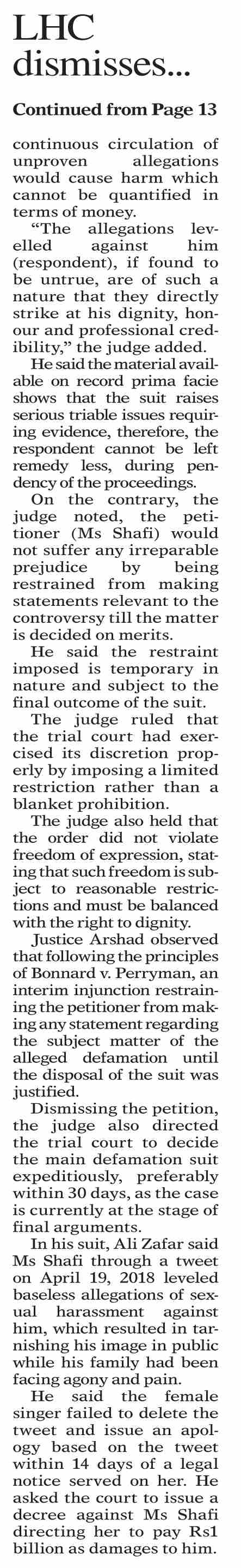 Dawn-ePaper | Jan 28, 2026 | LHC dismisses...