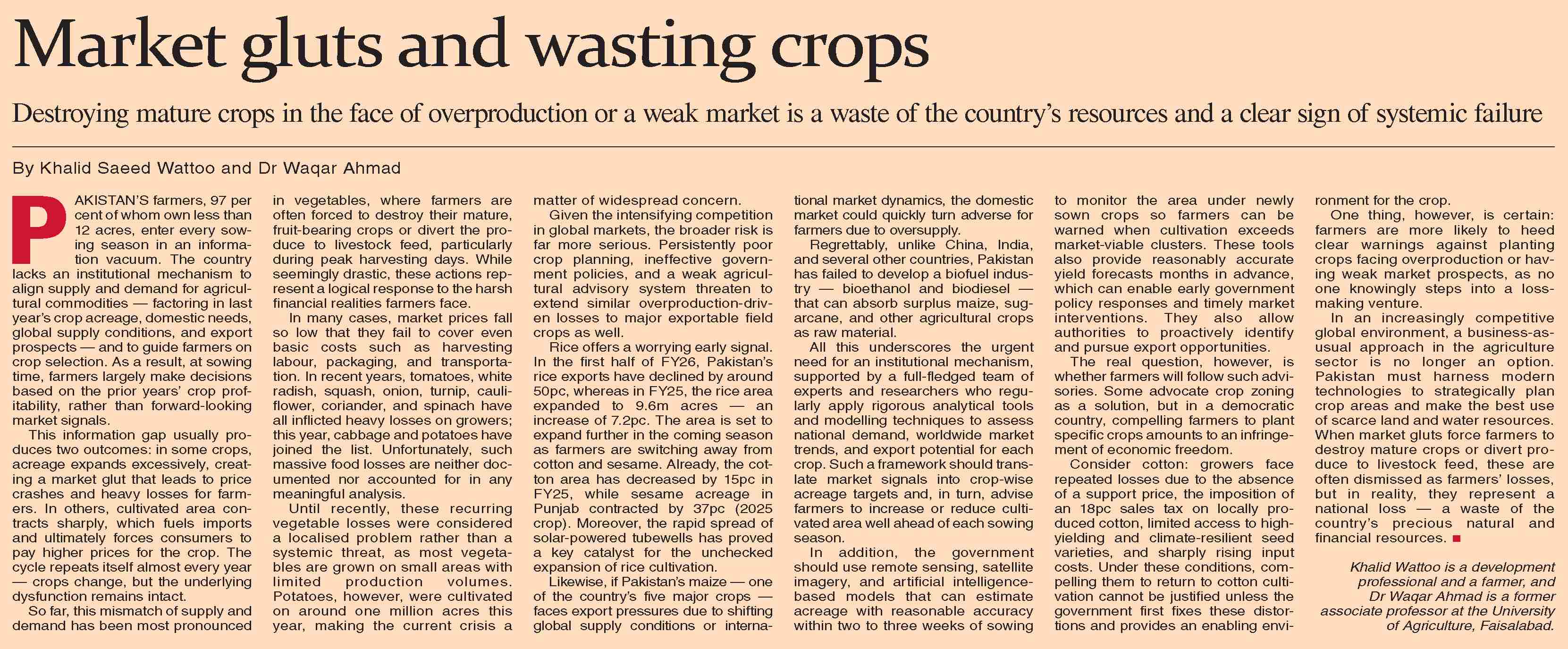 Dawn-ePaper | Feb 09, 2026 | Market gluts and wasting crops